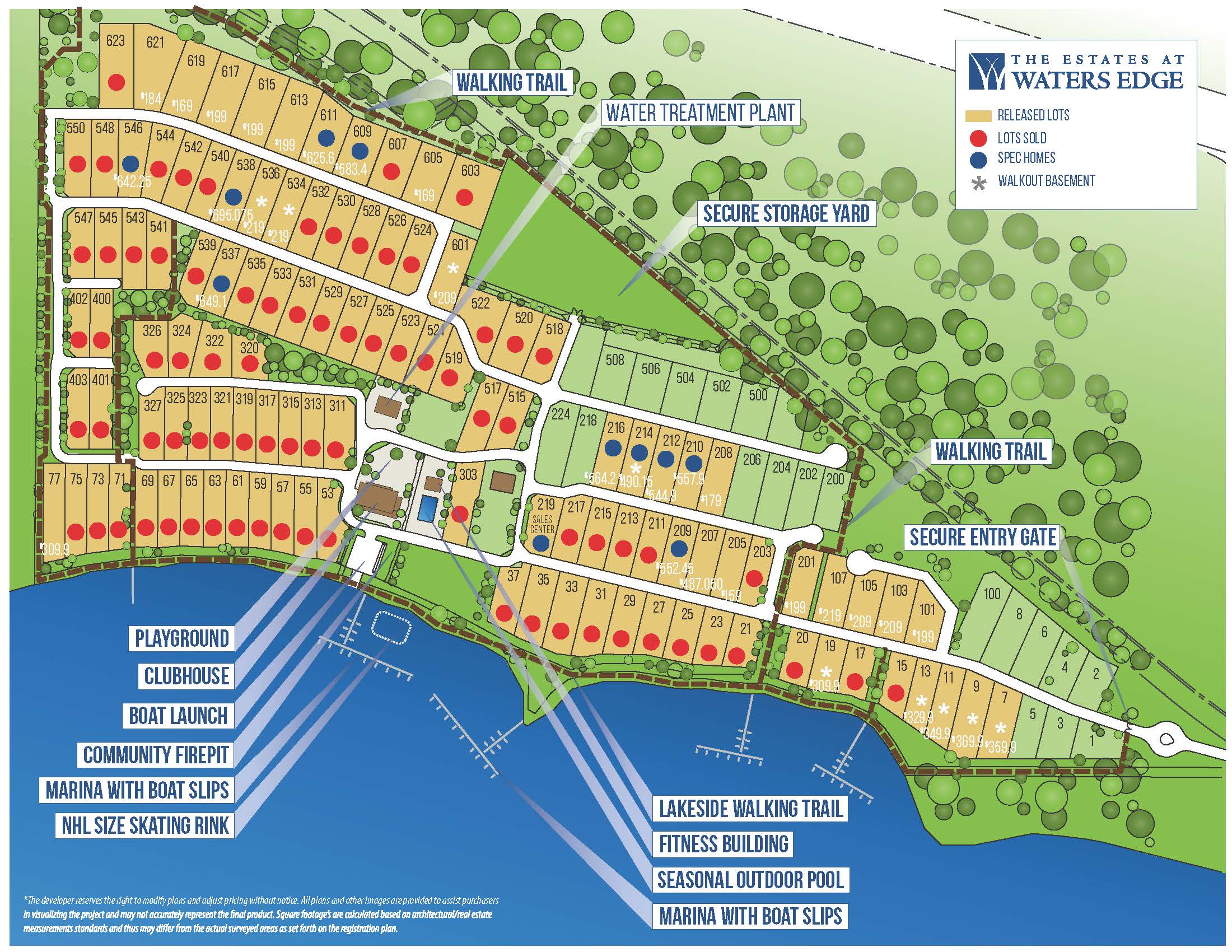 Site Map - The Estates at Waters Edge